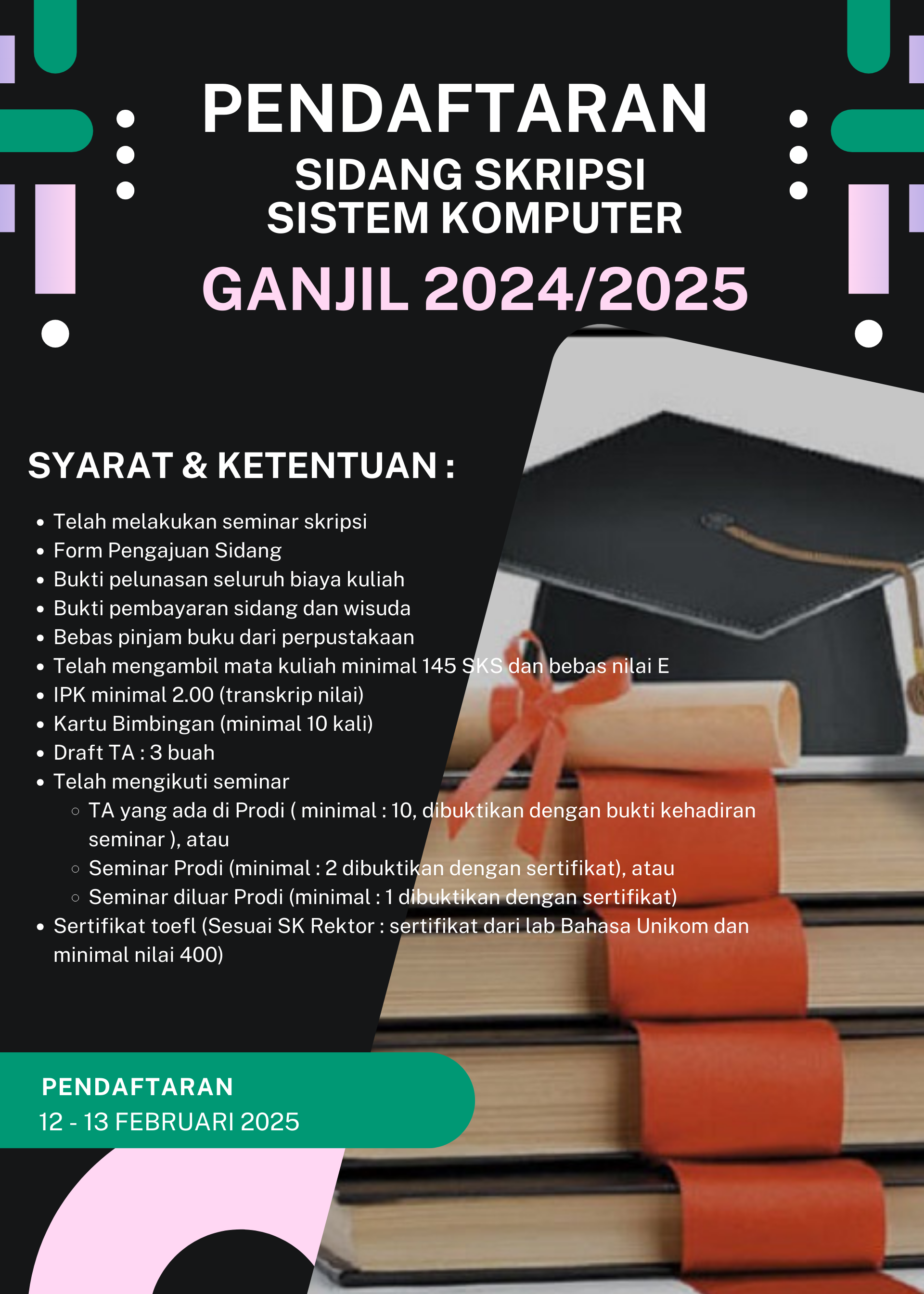 Pendaftaran Sidang Skripsi Ganjil 2024-2025 – Program Studi Sistem Komputer Universitas Komputer ...